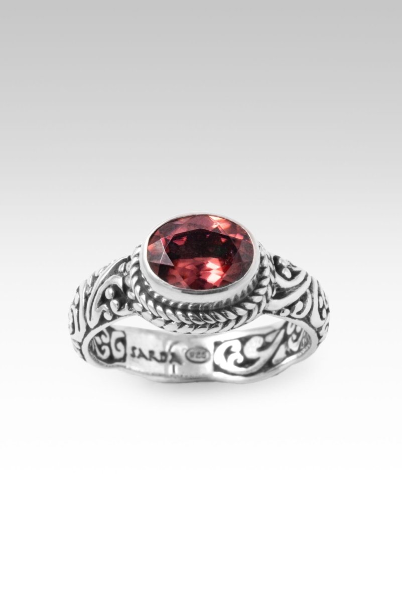 Inspire and Uplift Ring™ in Merlot Red Zircon | Sterling Silver Stackable - SARDA™