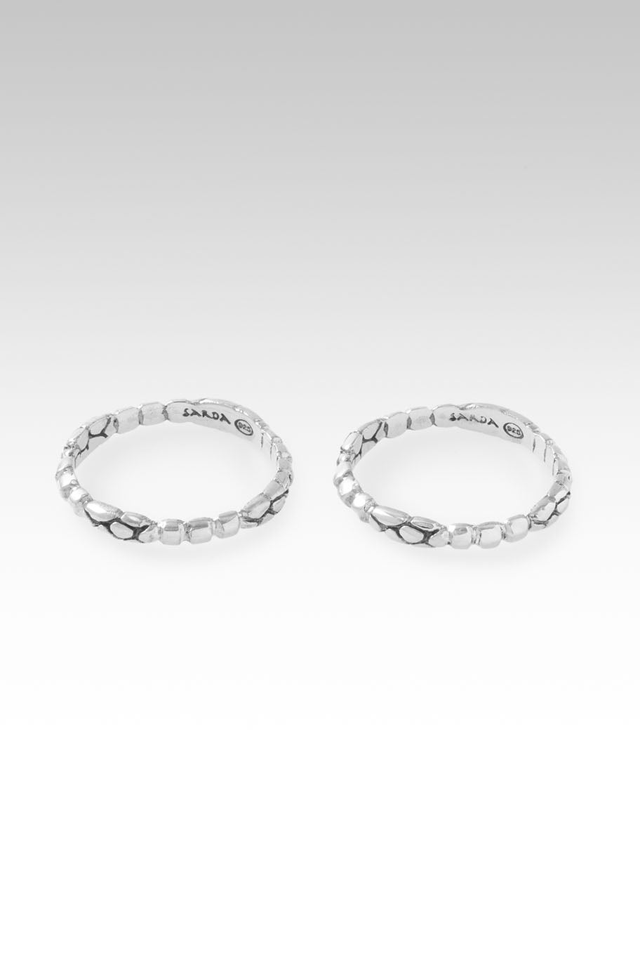 Joyful Worship Ring Set of 2™ in Watermark | Sterling Silver Stackable ...