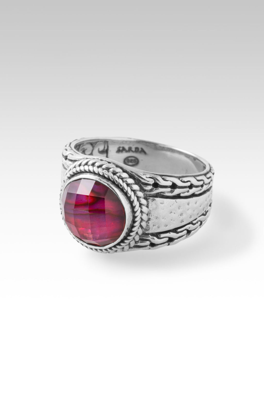 Spiritual Splendor Ring™ in Pink Purple Abalone & Quartz Doublet ...