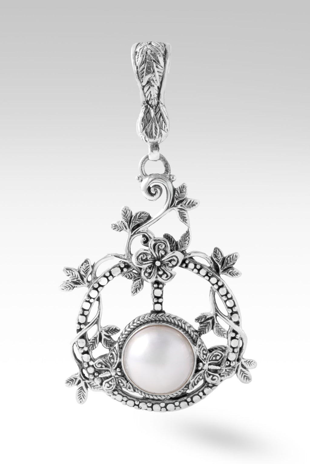 Find Peace Pendant™ in White Mabe Pearl | Sterling Silver Single Stone ...