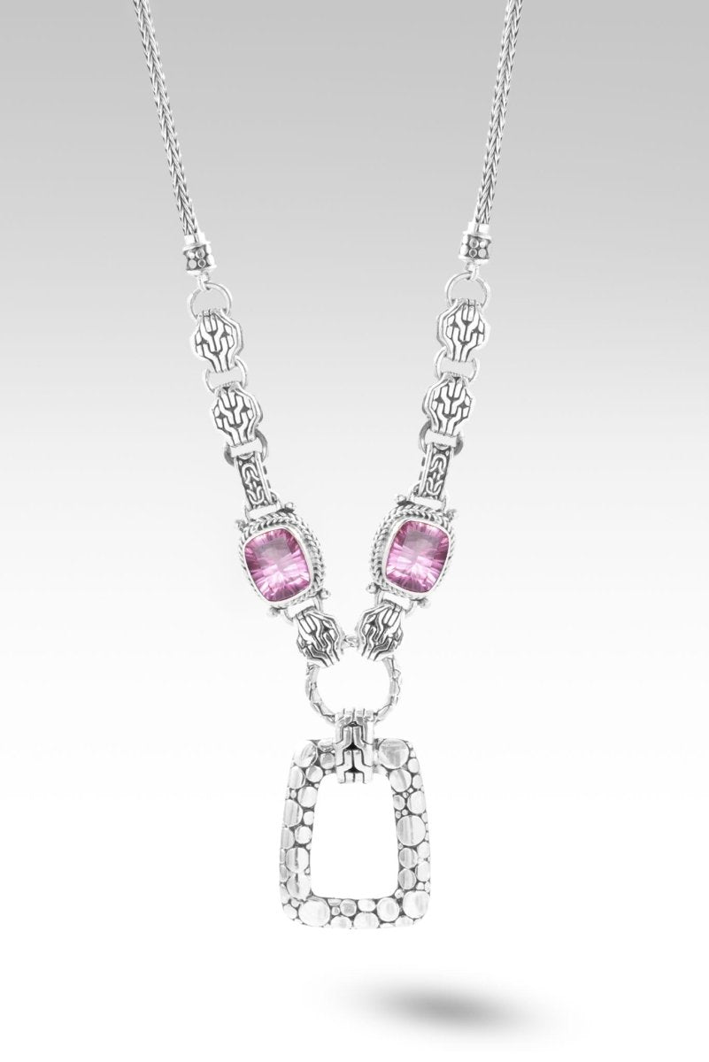 God is Gracious Necklace™ in Sonic Pink™ Mystic Quartz | Sterling ...