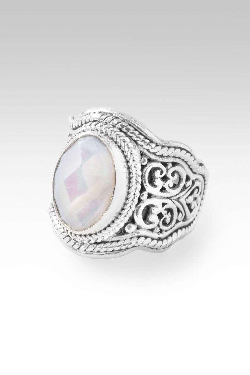 God's Grace Ring™ in White Mother of Pearl | Sterling Silver Dinner ...