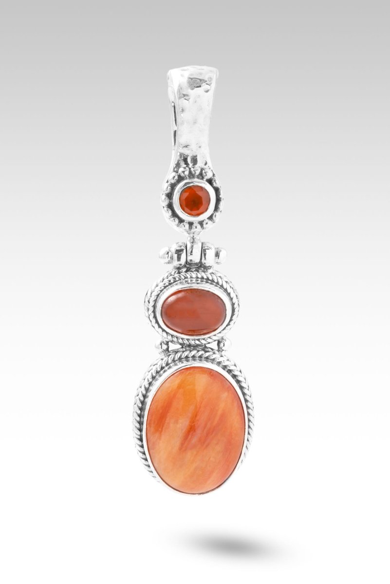 God's Promise Pendant™ in Orange Spiny Oyster & Carnelian | Sterling ...