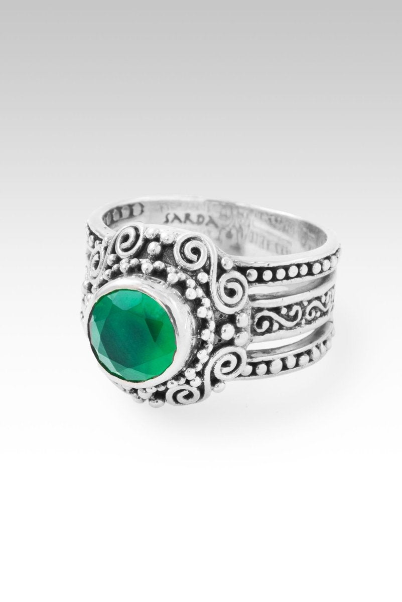 Hello Goodness, Goodbye Bad Ring II™ in Green Onyx | Sterling Silver ...