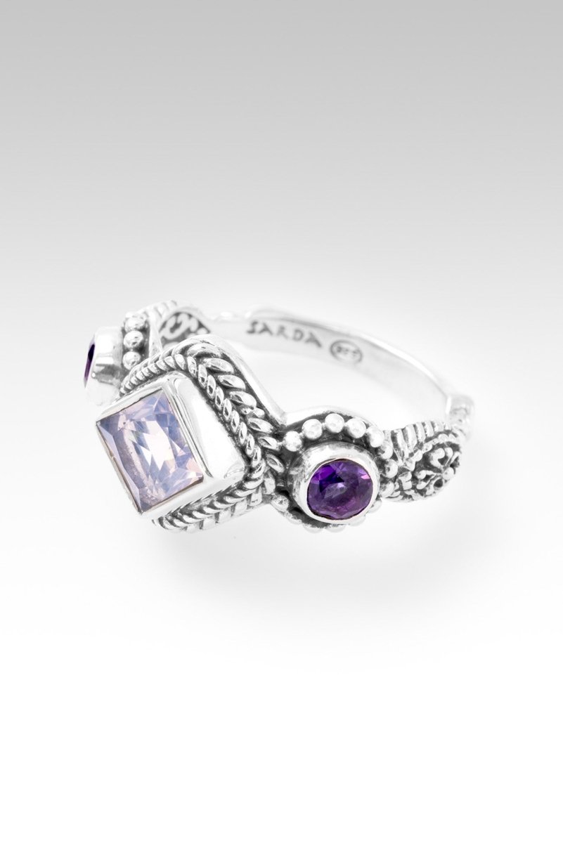 Hopeful Future Ring II™ in Lavender Moon Quartz & Amethyst | Sterling ...