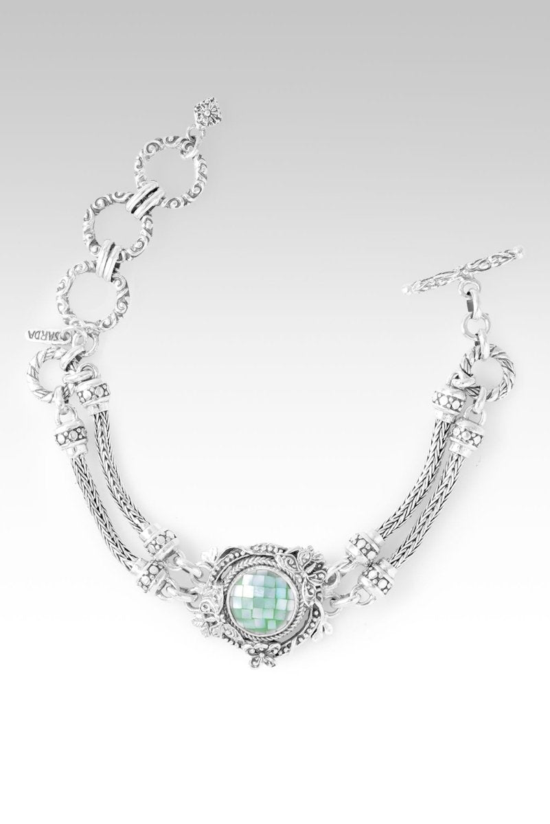 Peace Promise Bracelet II™ in Green Mother of Pearl Mosaic | Sterling ...
