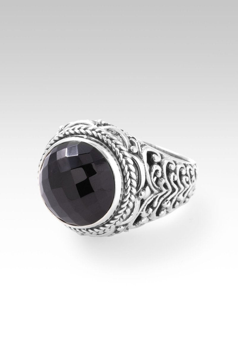 Persistent Hope Ring™ in Black Spinel | Sterling Silver Statement - SARDA™
