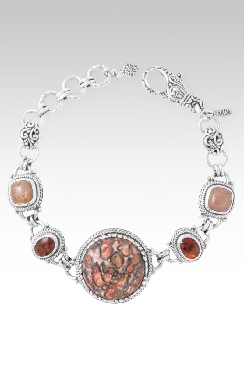 Time To Renew Bracelet™ in Leopard Skin Jasper, Madeira Citrine & Peac ...